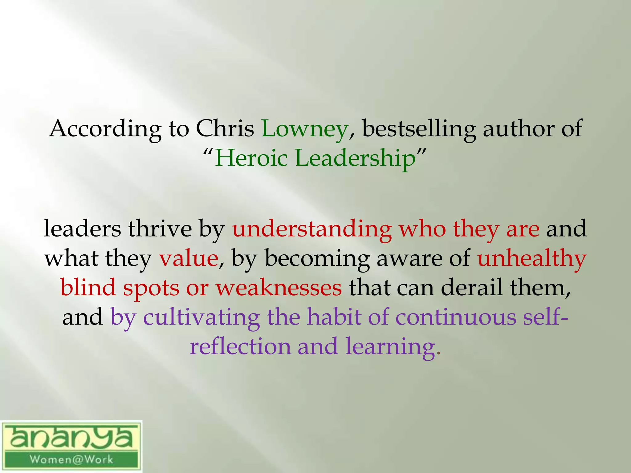 Self awareness core of leadership | PPTX