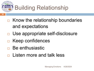 Self awareness-UNDERSTANDING AND MANAGING SELF | PPTX