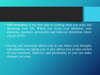 SELF AWARENESS- LECTURE 3.pptx