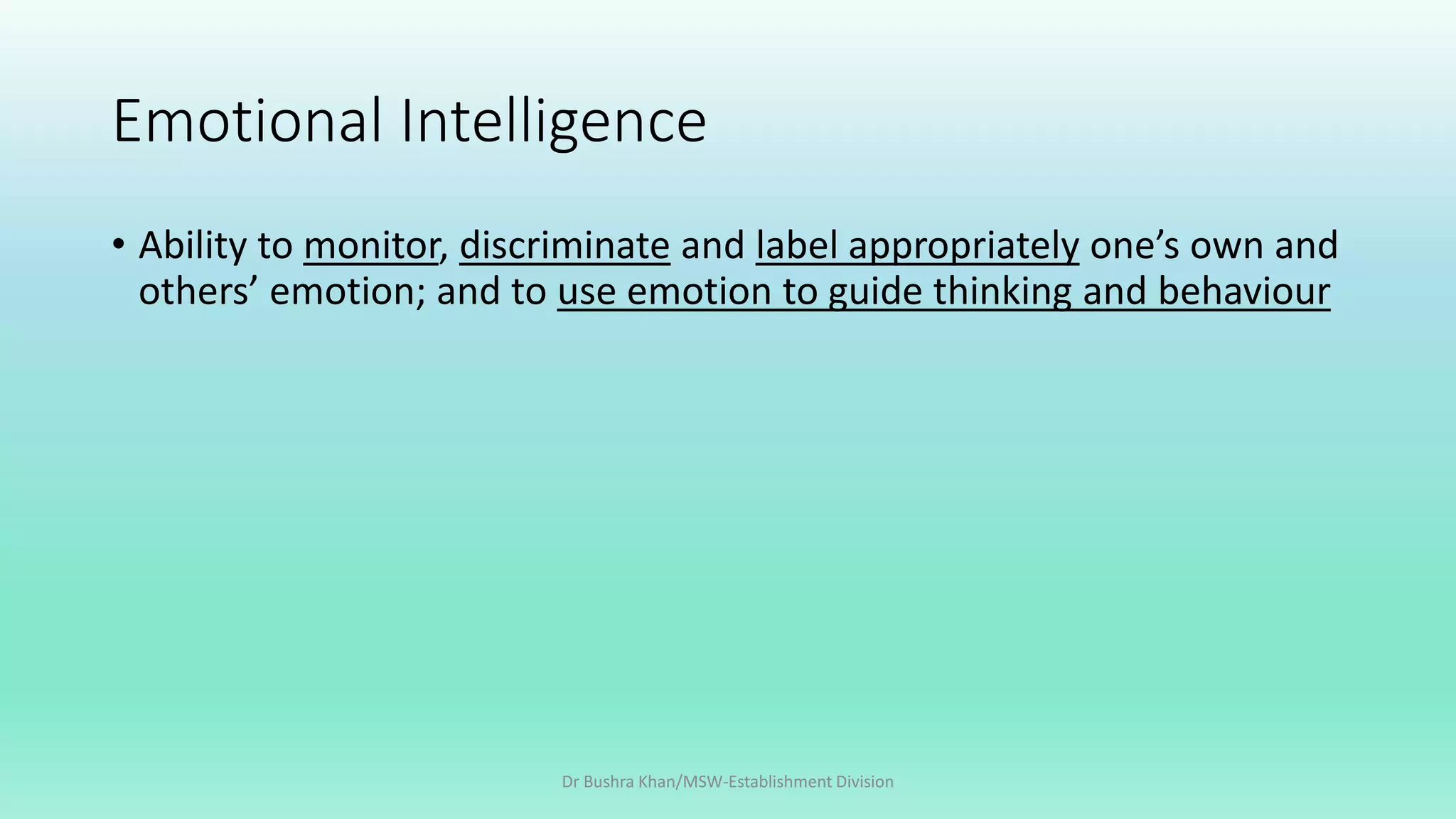 Self Awareness and Emotional Intelligence | PPTX