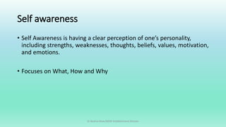 Self Awareness and Emotional Intelligence | PPTX