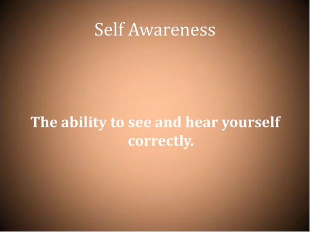 Self Awareness and Self Esteem | PPT