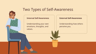 Self Awareness Education Presentation In Beige Green Illustrated Style ...