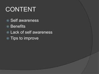 SELF AWARENESS IN LIFE SKILLS.pptx