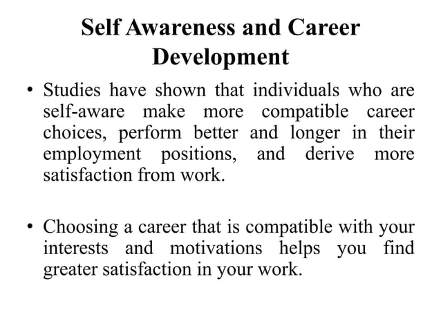 The importance of self awareness for young professionals | PPT