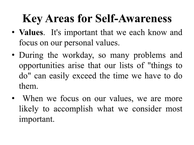 The importance of self awareness for young professionals | PPT