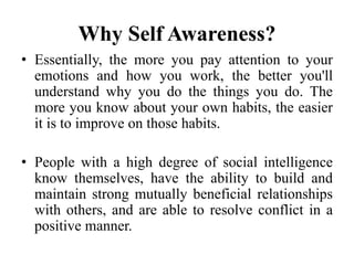 The importance of self awareness for young professionals | PPTX