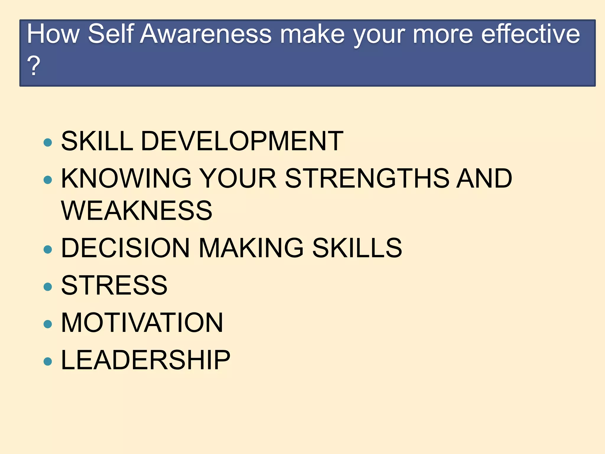 Self awareness skills | PPTX