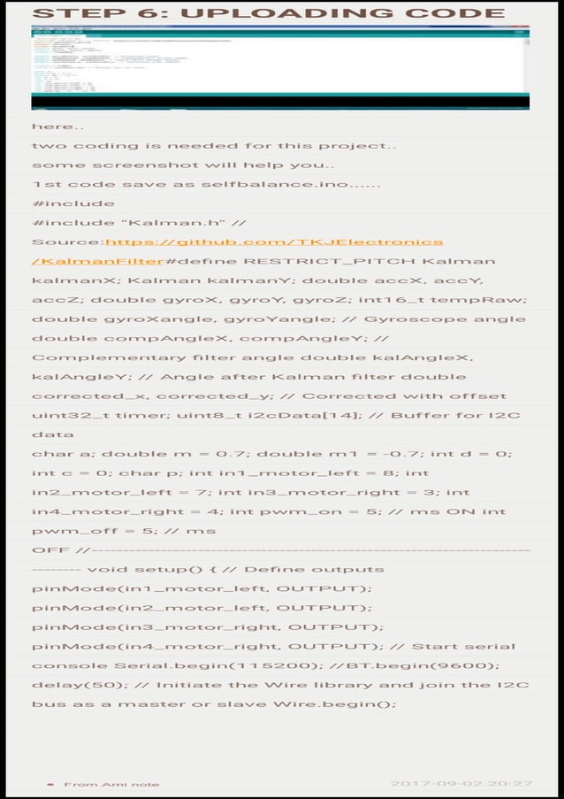 Self balancing arduino robot using mpu6050 | PDF