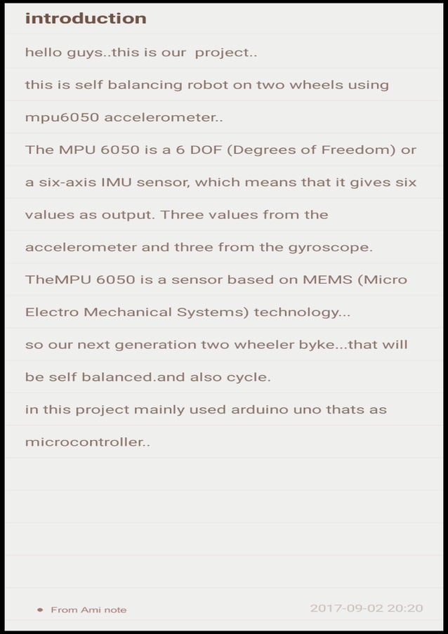 Self balancing arduino robot using mpu6050 | PDF