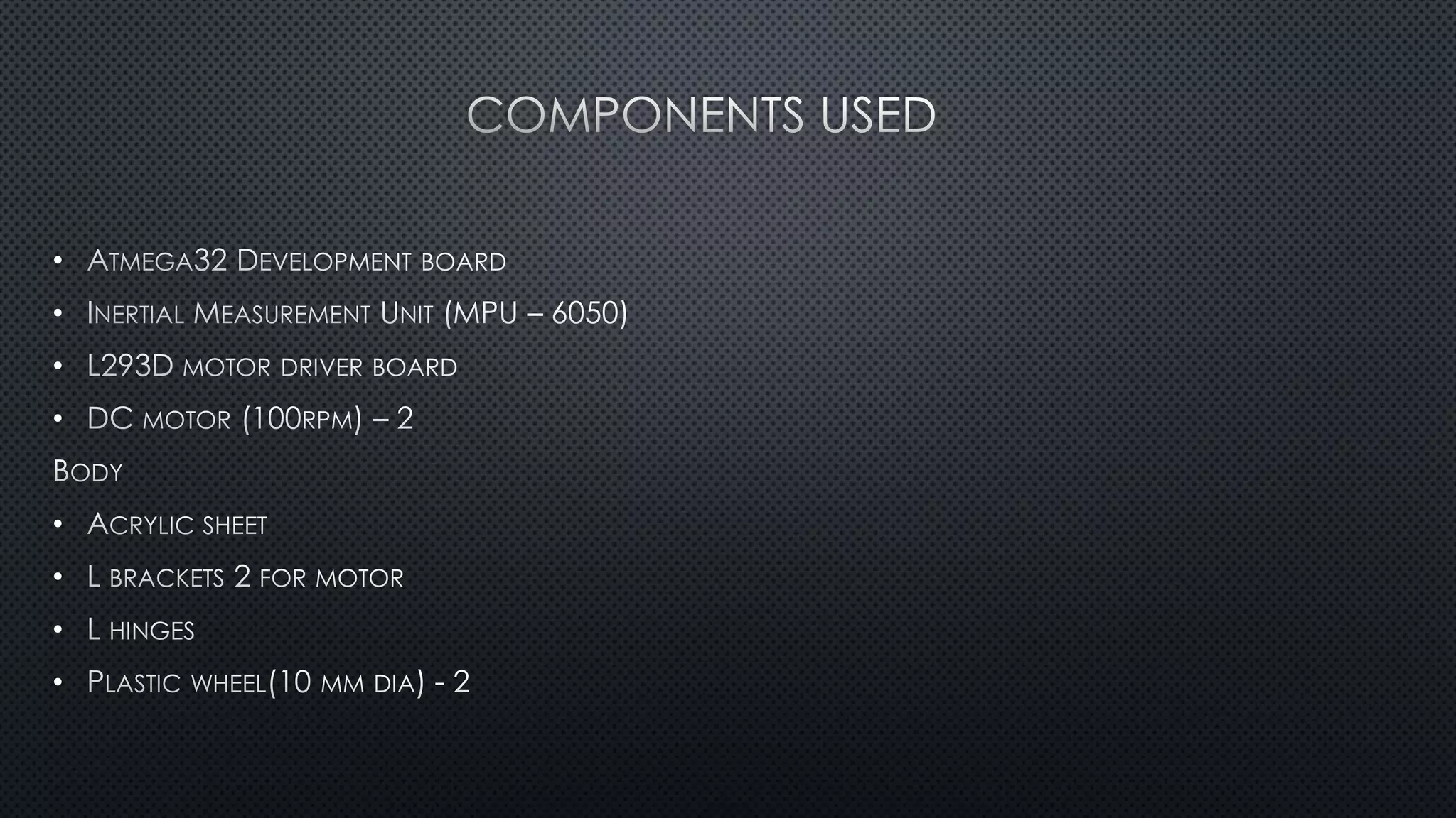 Self balancing bot | PPTX