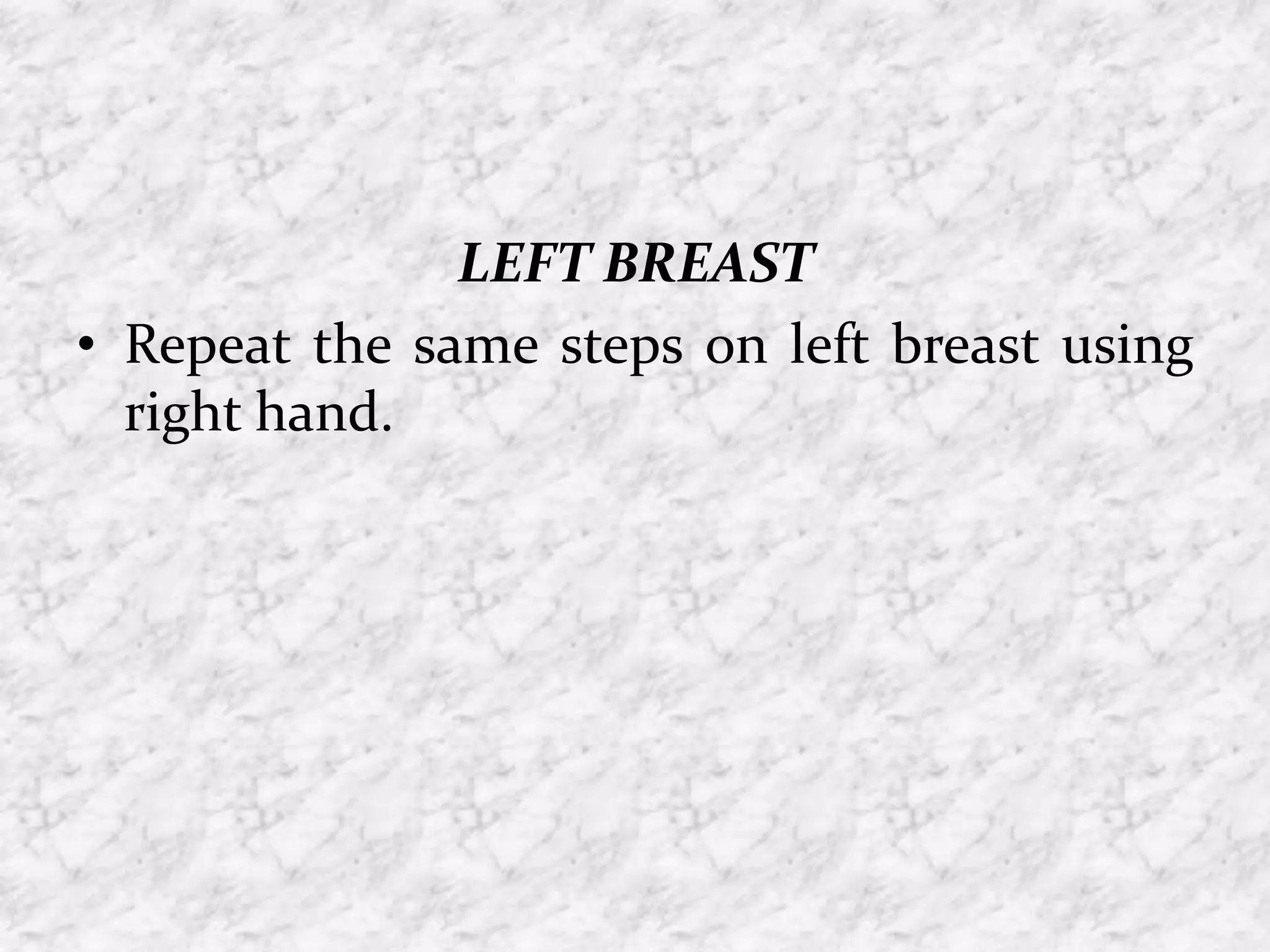 Self breast examination | PPTX