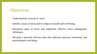 Self care and Stress Management for nurses | PPTX