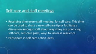 Self-Care Leadership Slideshow | PPTX