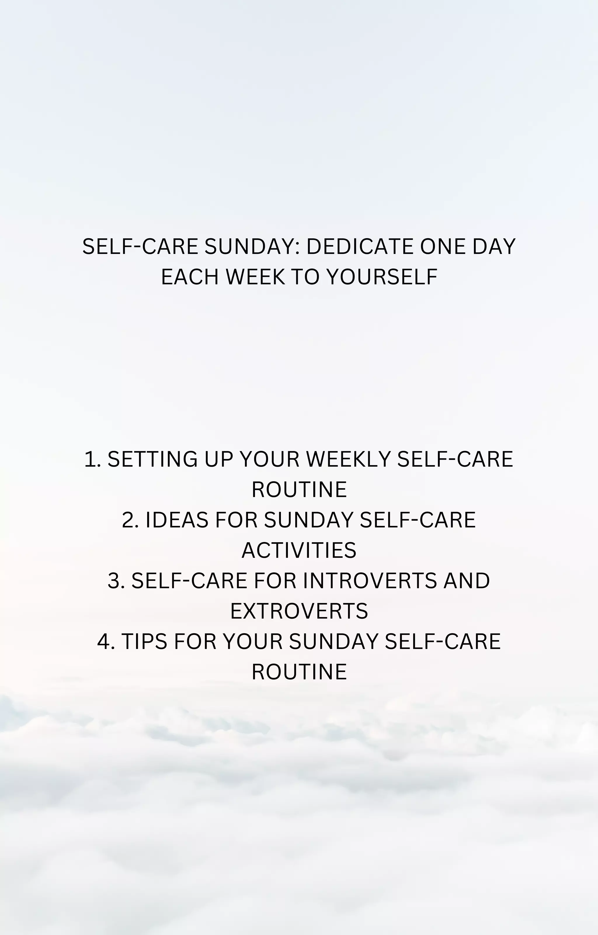 Self Care Sunday | PDF