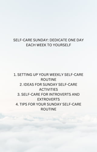 Self Care Sunday | PDF