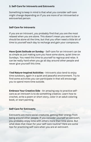 Self Care Sunday | PDF