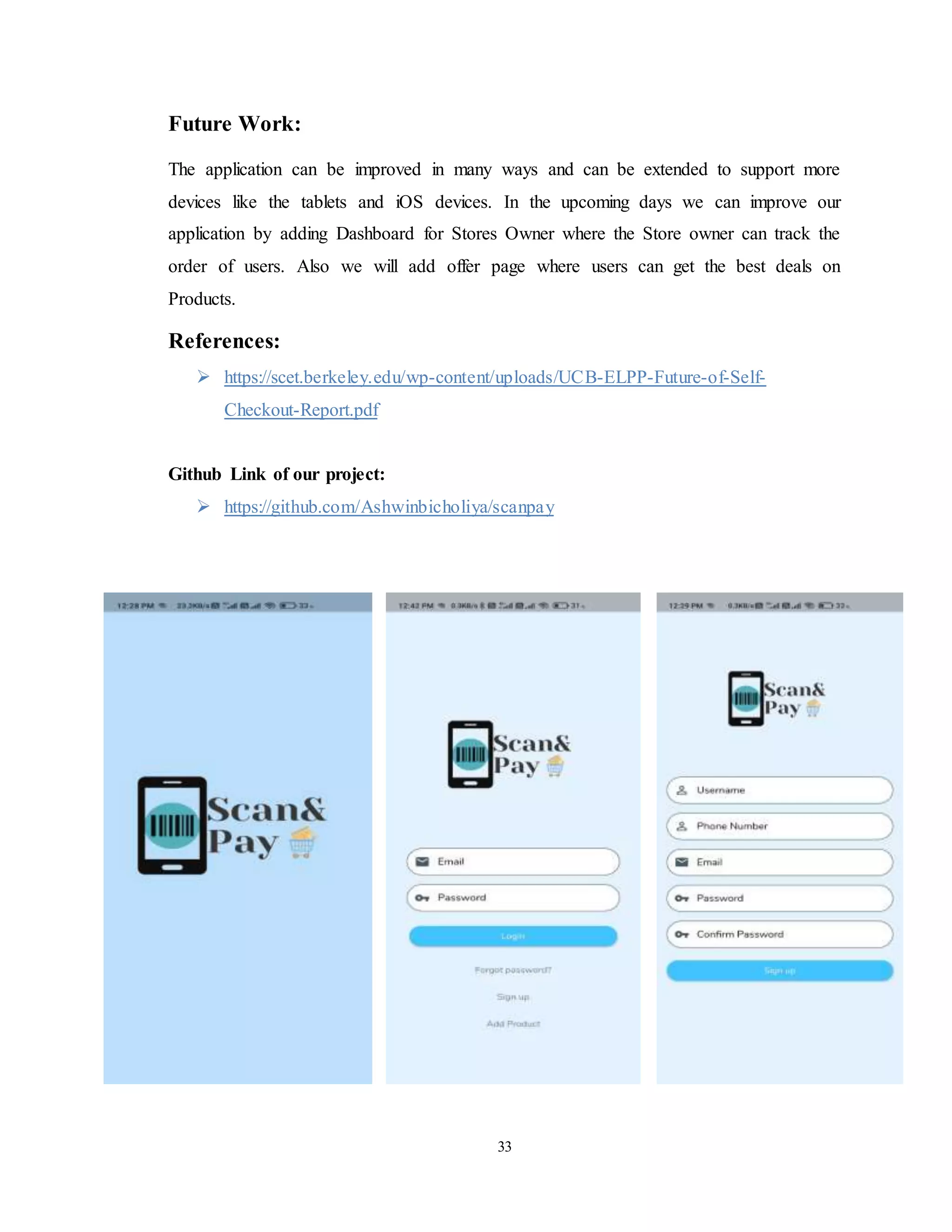 Self checkout application report | DOCX