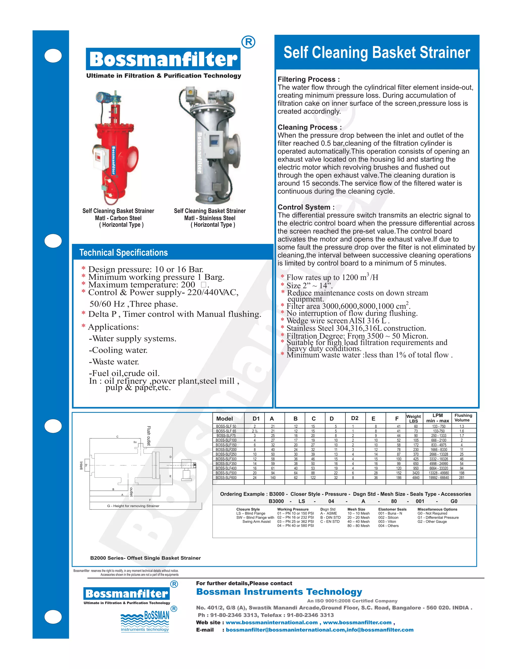 Self cleaning basket_strainers | PDF