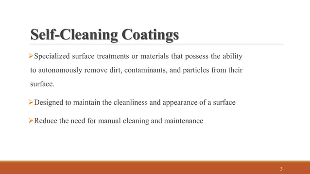 hydrophobic self cleaning coatings and their applications .pptx