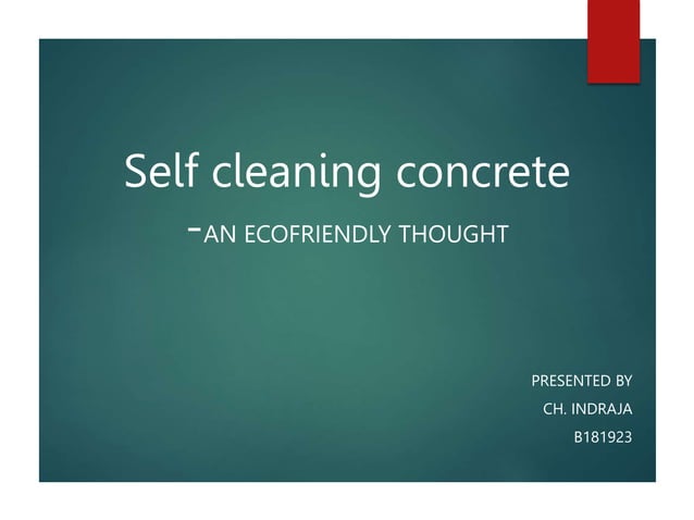 Self cleaning concrete2.pptx | Indoor Environmental Quality | Home & Garden