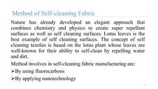 Self cleaning fabric | PPT