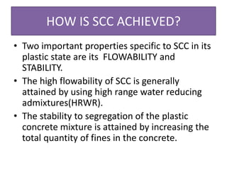 Self compacting concrete | PPTX