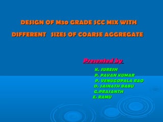 Self compacting concrete mix | PPT