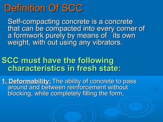 Self compacting concrete mix | PPT