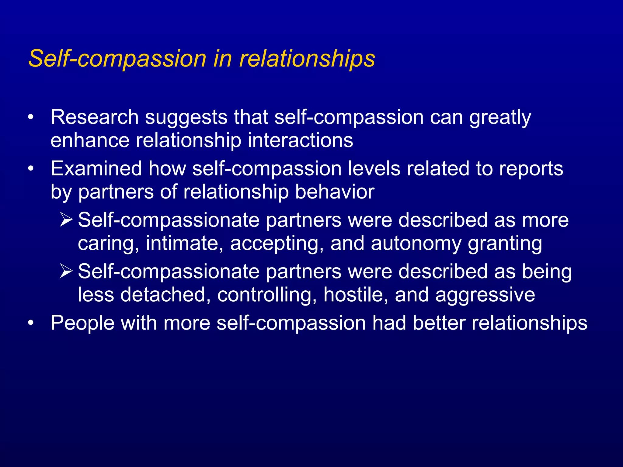 Self compassion research | PPT