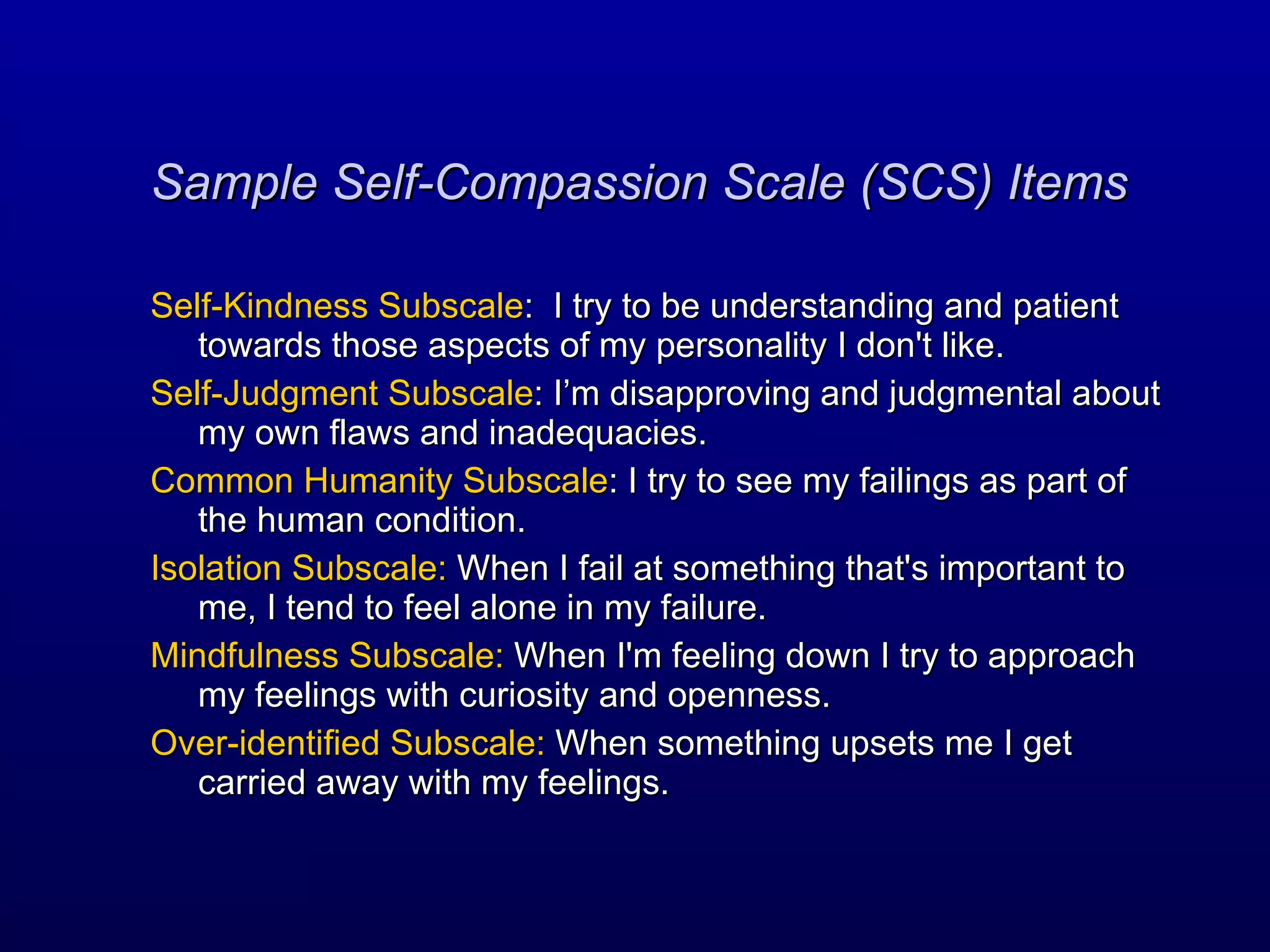 Self compassion research | PPT