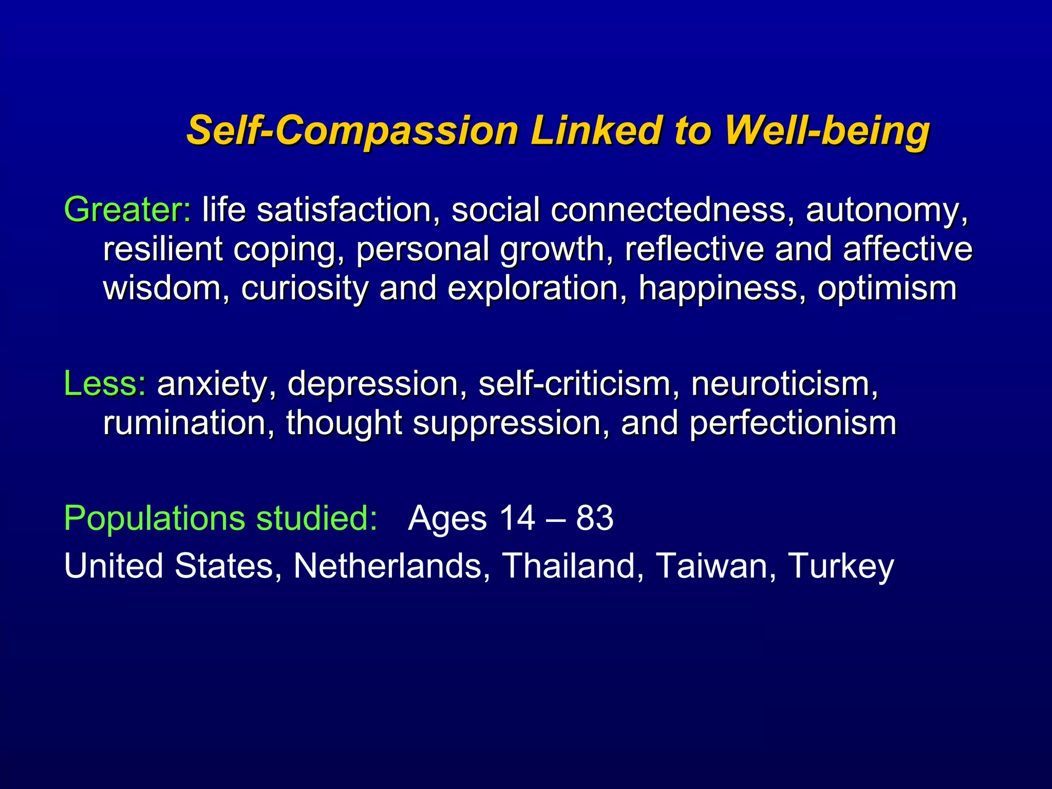 Self compassion research | PPT