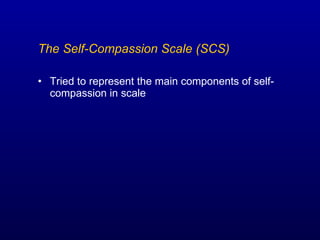 Self compassion research | PPT