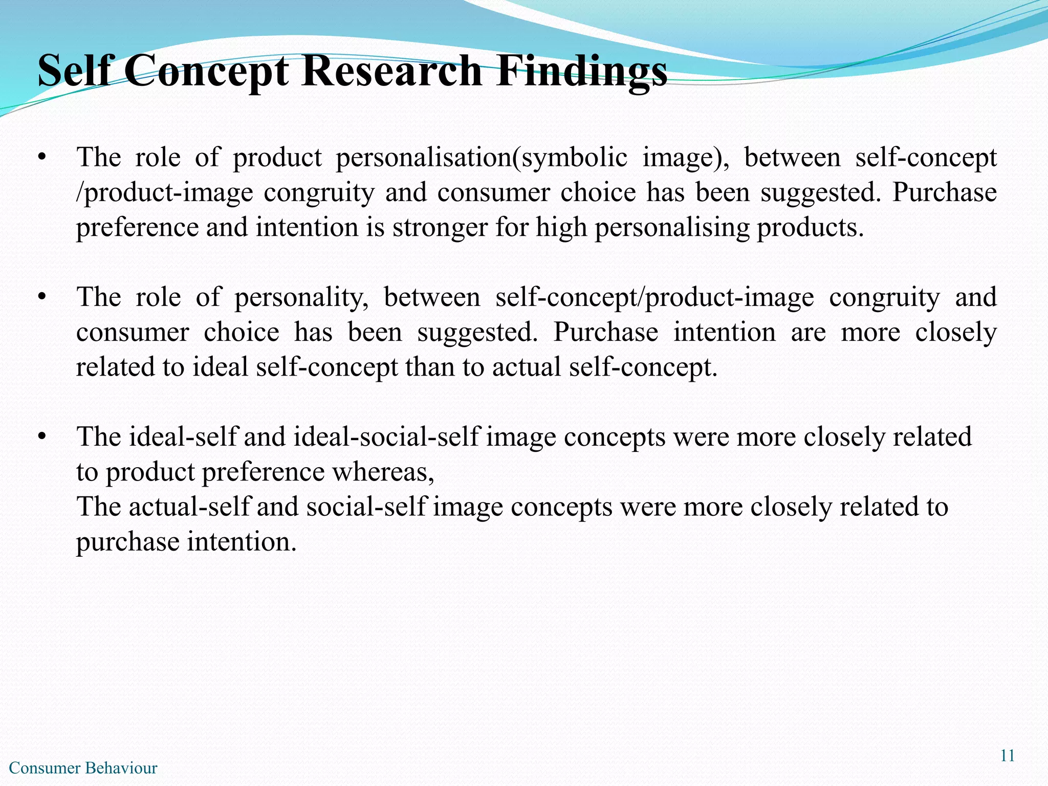 Self Concept - Consumer Behavior | PPTX