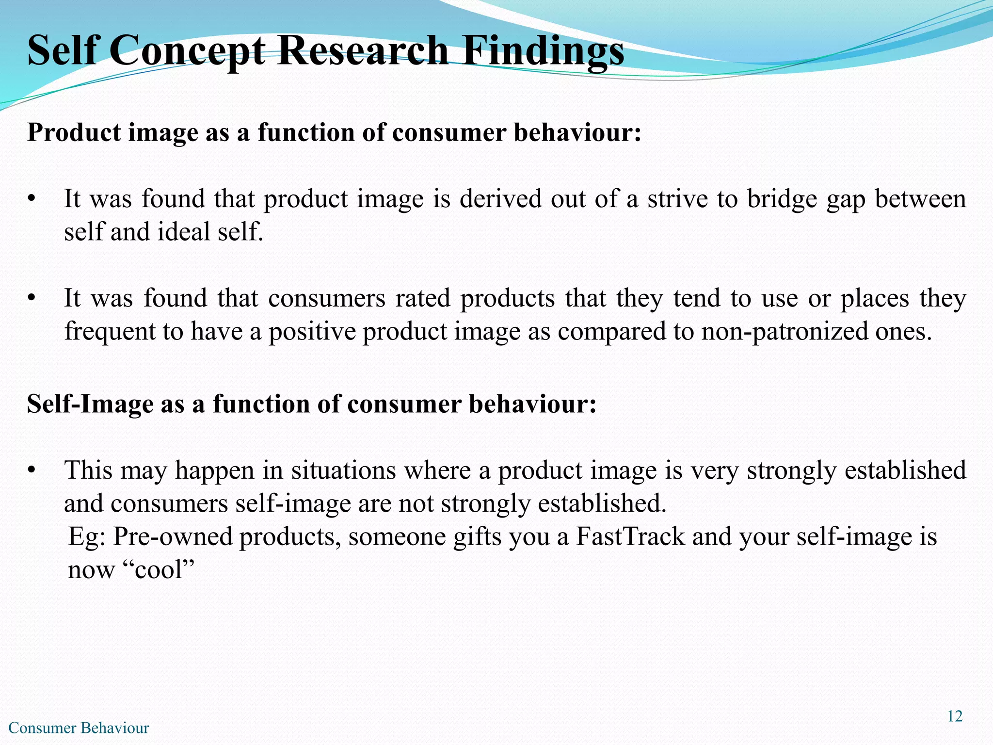 Self Concept - Consumer Behavior | PPTX