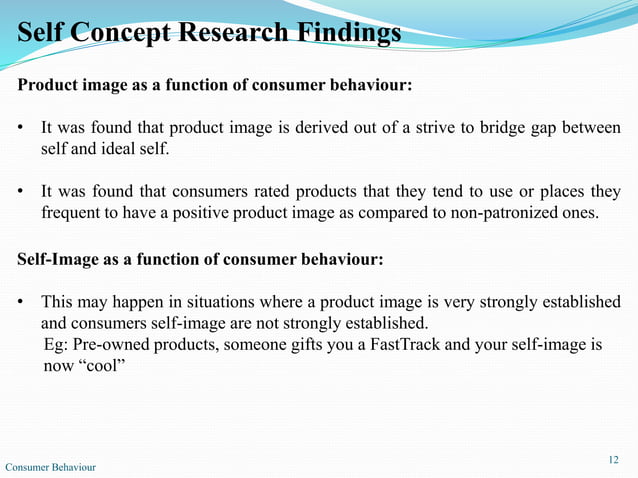 Self Concept - Consumer Behavior | PPTX