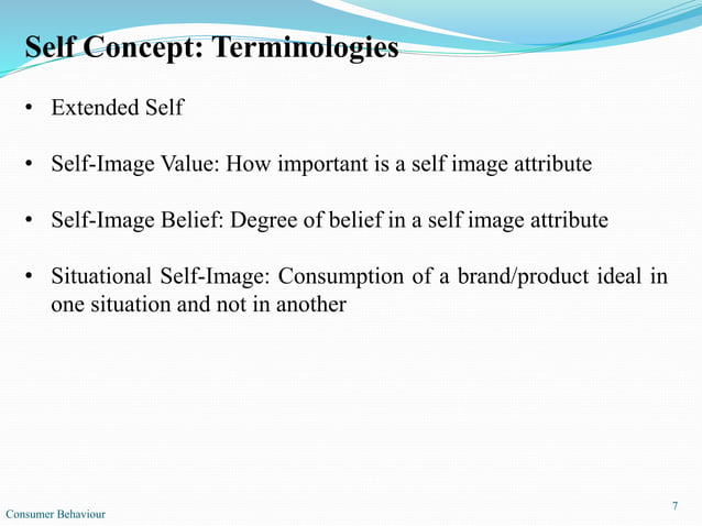 Self Concept - Consumer Behavior | PPTX