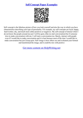 Self Concept Examples