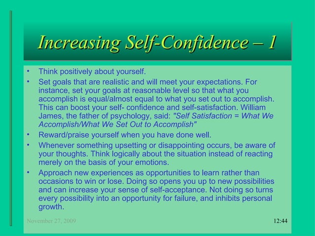 Self Confidence | PPT