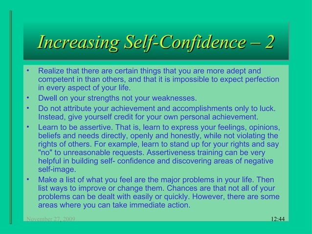 Self Confidence | PPT