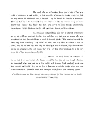 Self Assurance | DOCX