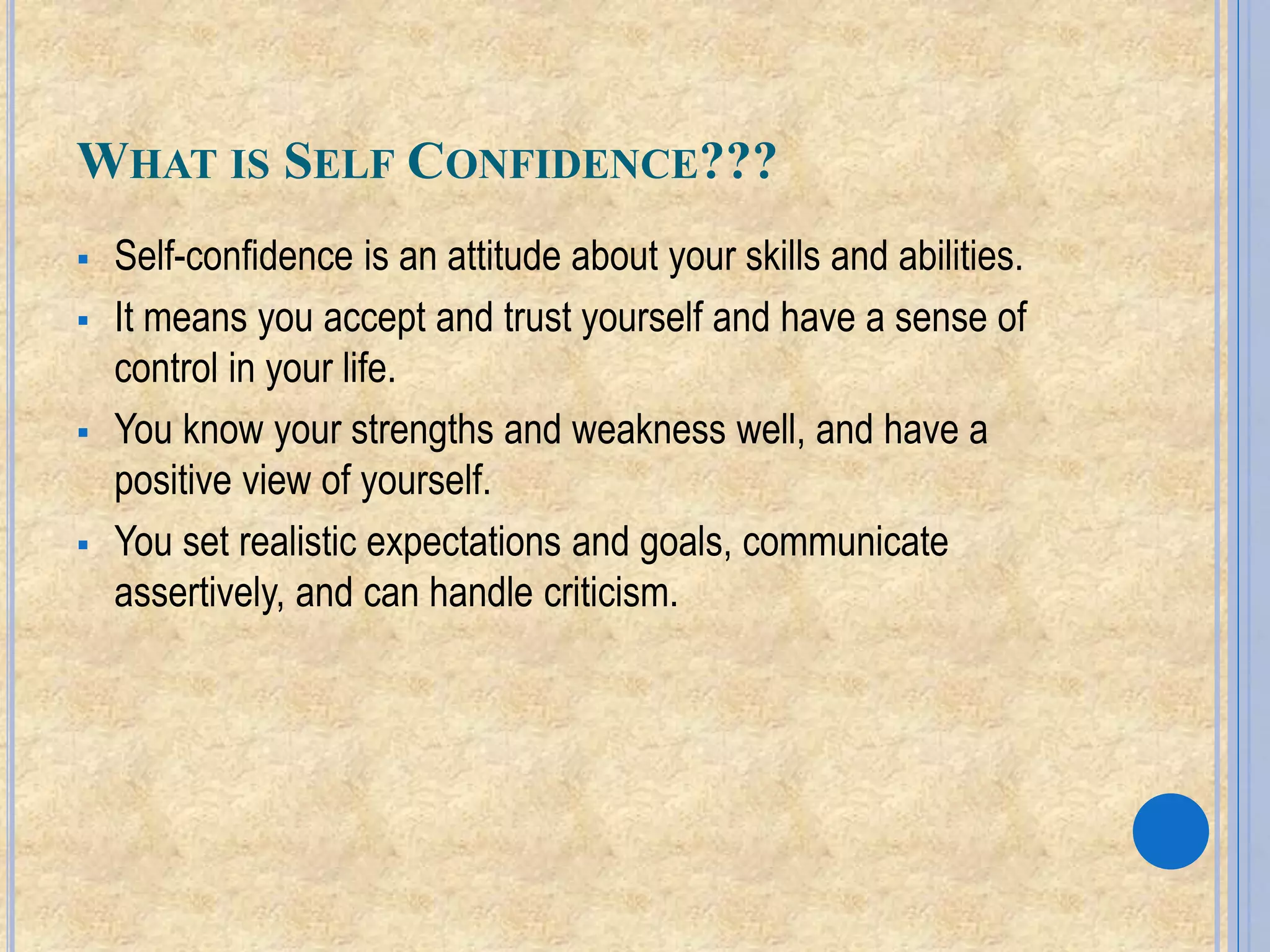 Self confidence | PPTX