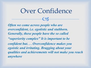 Self confidence | PPTX