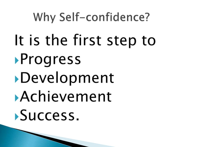 Self confidence | PPT