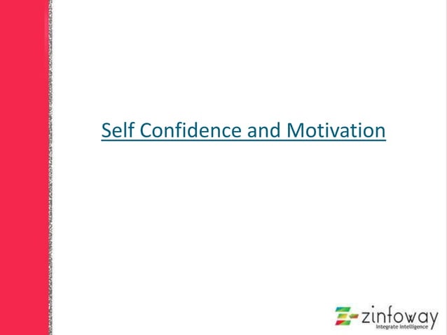 Self confidence and motivation | PPTX
