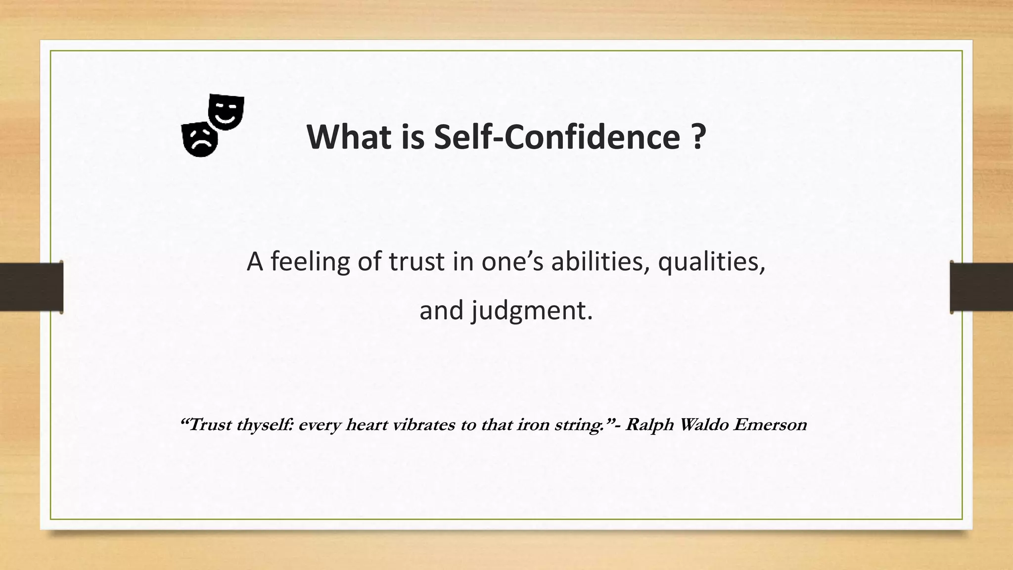Self confidence ppt | PPTX