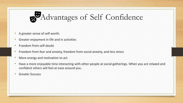 Self confidence ppt | PPTX | Wellness | Healthy Living