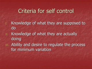 Self control | PPT