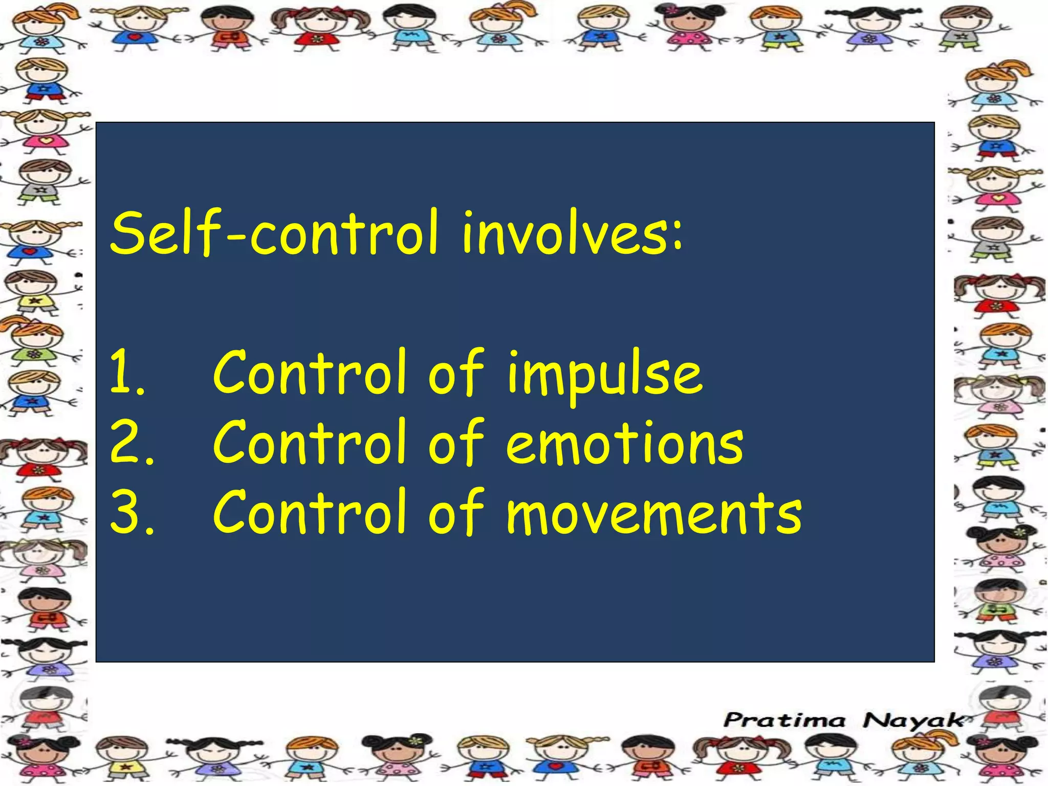 Teach your children"Self-Control" | PPTX