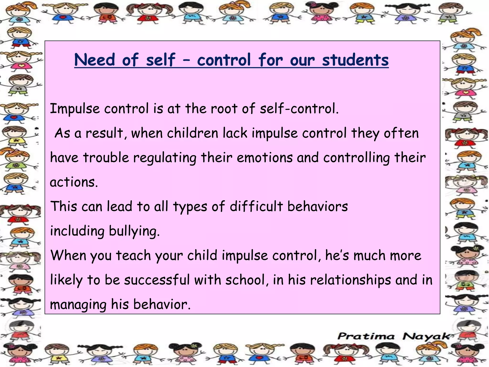 Teach your children"Self-Control" | PPTX